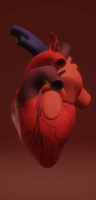 3D Heart Illustration Wallpaper - free download