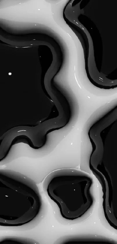 Abstract Black Flow Wallpaper - free download