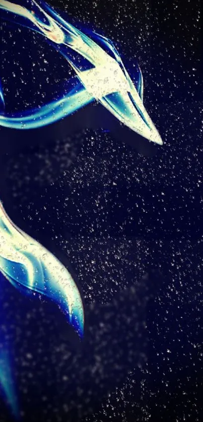 Abstract Blue Flame Wallpaper - free download