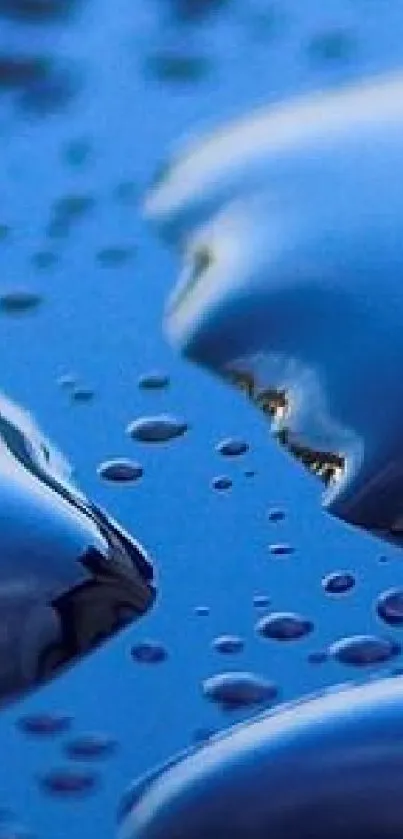 Abstract Blue Liquid Art - free download