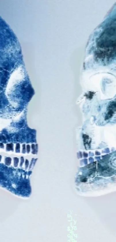 Abstract Blue Skull Art - free download
