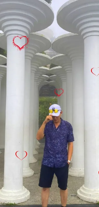 Abstract Columns Mobile Wallpaper - free download