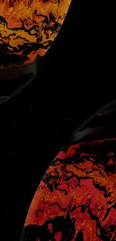 Abstract Fiery Black Design - free download