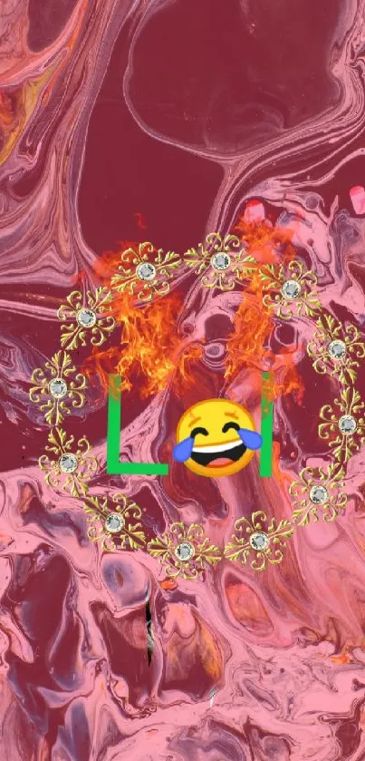 Abstract Emoji Marble Wallpaper - free download
