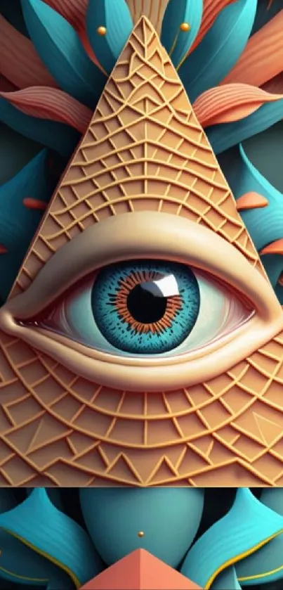 Abstract Eye Pyramid Art - free download