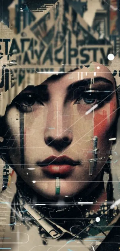 Abstract Futuristic Portrait Art - free download