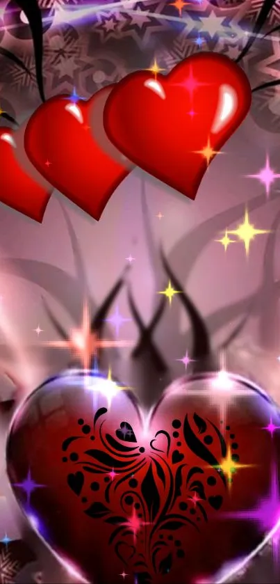 Abstract Heart Design Wallpaper - free download