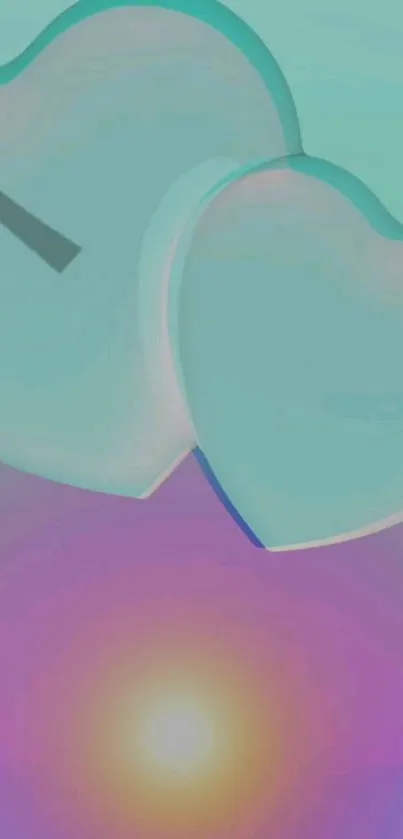 Abstract Heart Gradient Wallpaper - free download