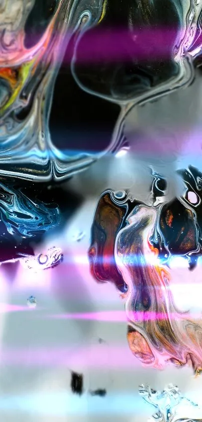 Abstract Liquid Neon Wallpaper - free download