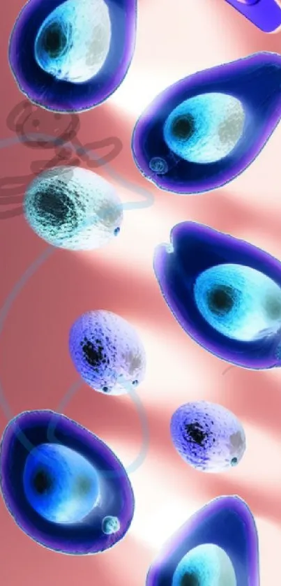 Abstract Neon Cell Patterns - free download