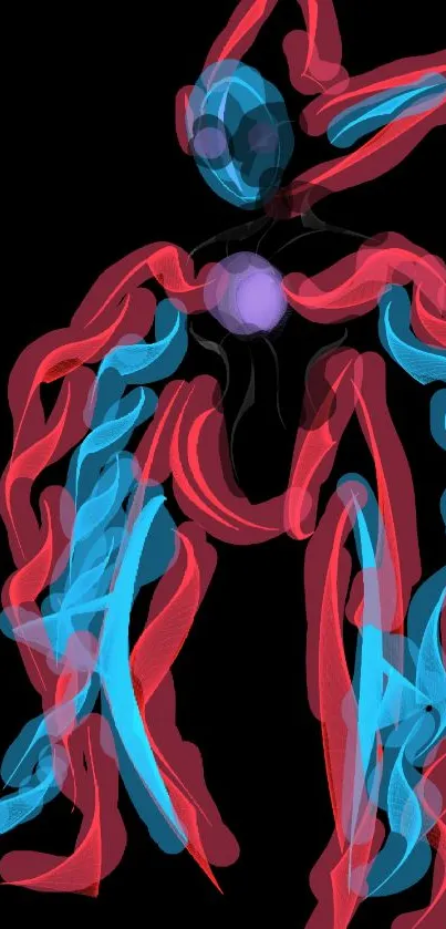 Abstract Neon Figure Art - free download