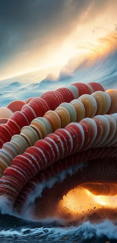 Abstract Ocean Wave Art - free download