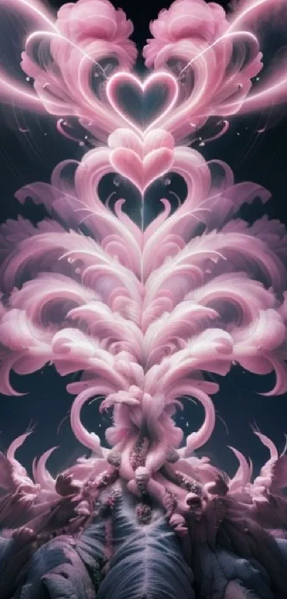 Abstract Pink Heart Design - free download
