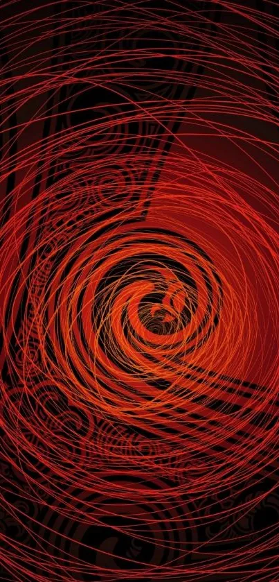 Abstract Red Spiral Art - free download