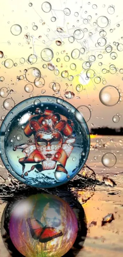 Abstract Spherical Reflection Art - free download