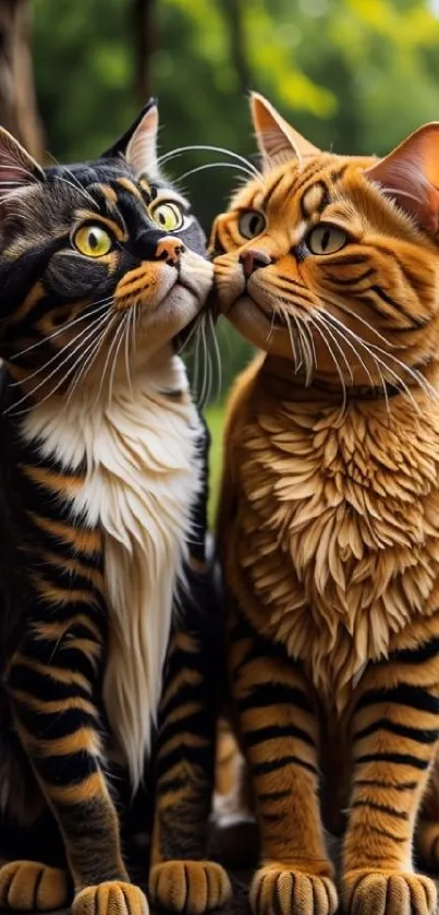 Adorable Cat Duo Wallpaper - free download