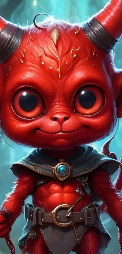 Adorable Red Devil Art - free download
