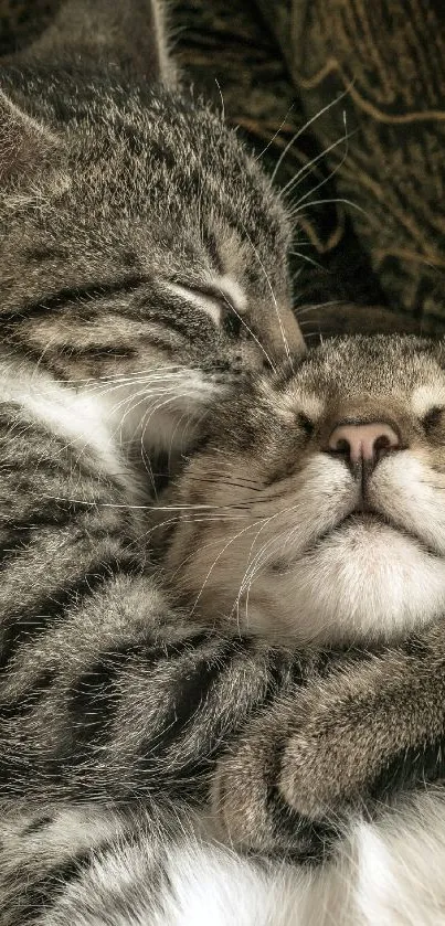 Adorable Sleeping Cats Wallpaper - free download