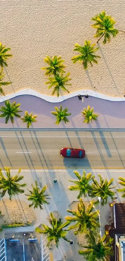 Aerial Beach Road View - free download