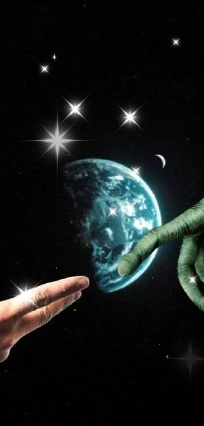 Alien Contact Space Wallpaper - free download