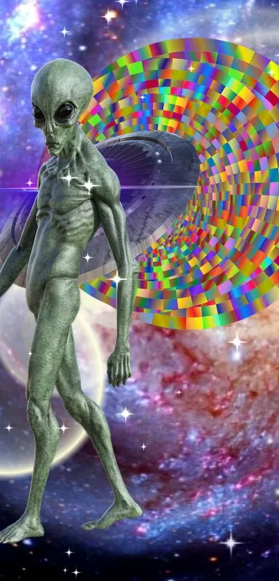 Alien Galaxy Vortex Wallpaper - free download