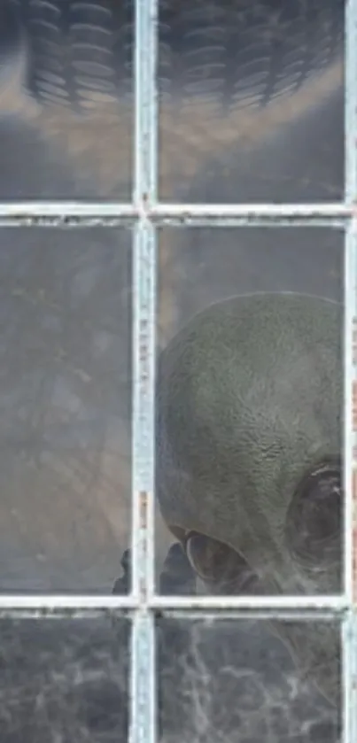 Alien Gaze Through Window - free download
