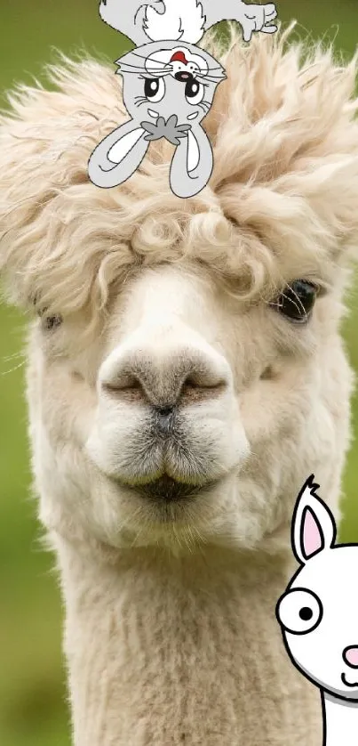 Alpaca and Cartoon Characters - free download