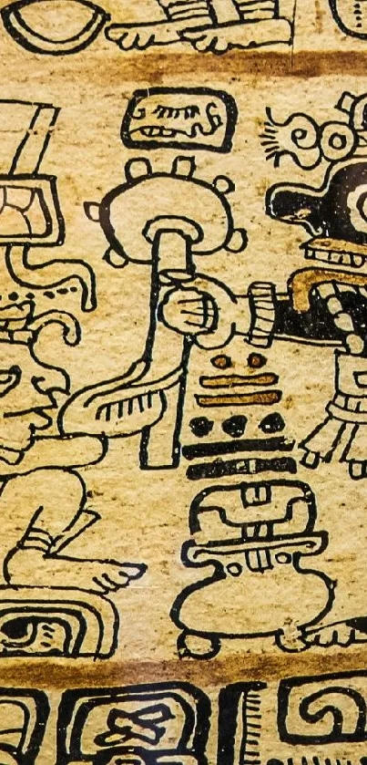 Ancient Mayan Art Wallpaper - free download