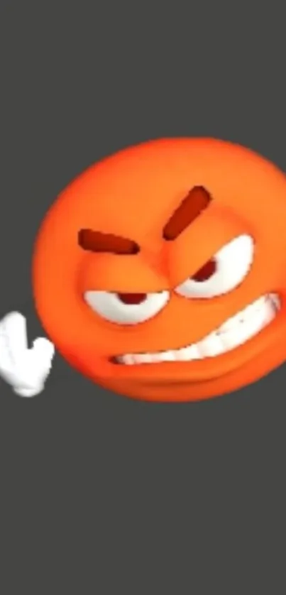 Angry Orange Emoji Wallpaper - free download