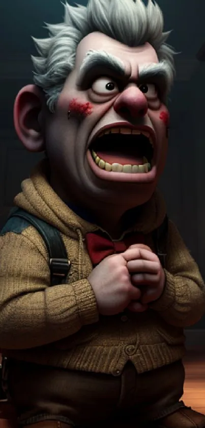 Animated Character in Wooden Room - free download