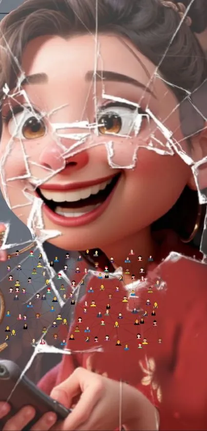 Animated Character Shattered Glass - free download