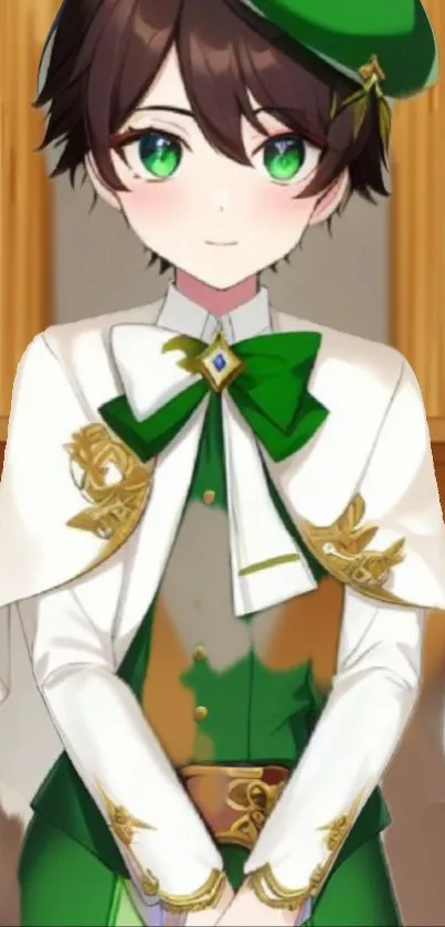 Anime Character Green Elegance - free download