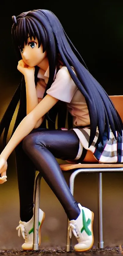 Anime Character on Chair - free download