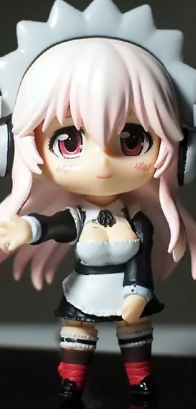 Anime Doll on Phone Wallpaper - free download