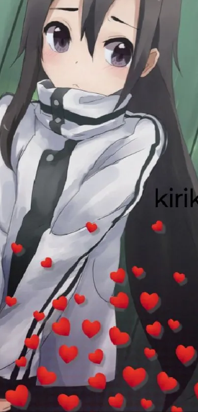 Anime Girl Heart Wallpaper - free download