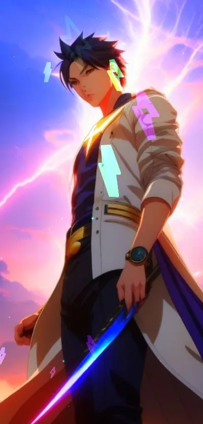 Anime Hero with Sword Wallpaper - free download