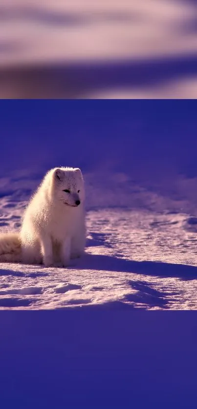 Arctic Fox in Snowy Landscape - free download