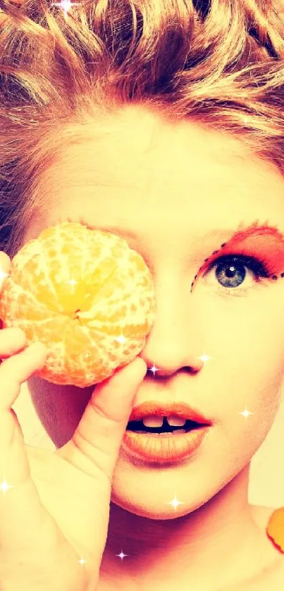 Artistic Orange Portrait Wallpaper - free download