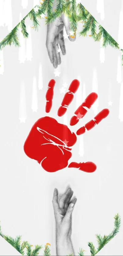 Artistic Red Hand Wallpaper - free download
