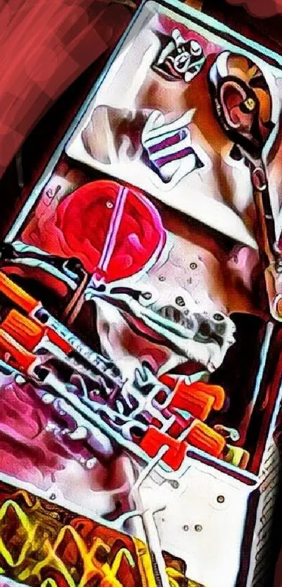 Artistic Toolbox Illustration Wallpaper - free download