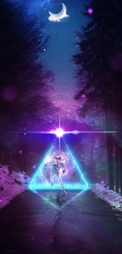 Astronaut in Neon Triangle Dream - free download