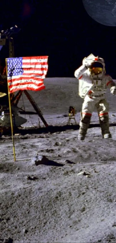 Astronaut on the Moon Wallpaper - free download