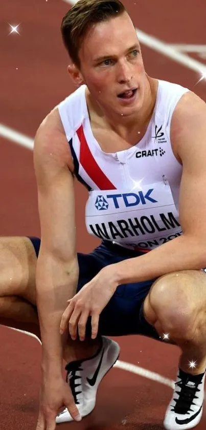 Athlete on Track Wallpaper - free download