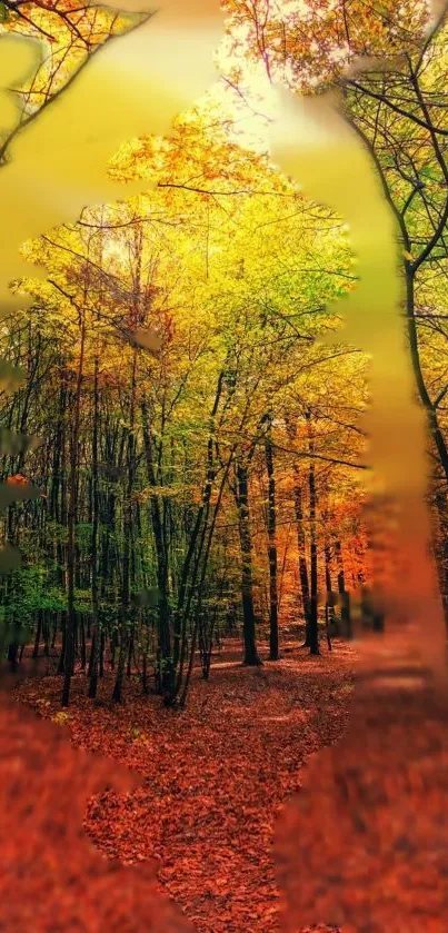 Autumn Forest Pathway Vista - free download