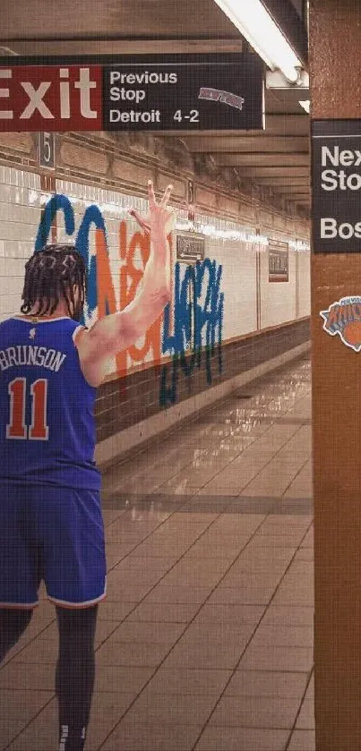 Basketball Player Subway Art - free download