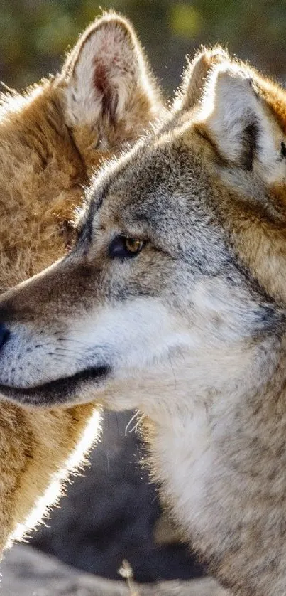 Beautiful Wolf Pair Wallpaper - free download