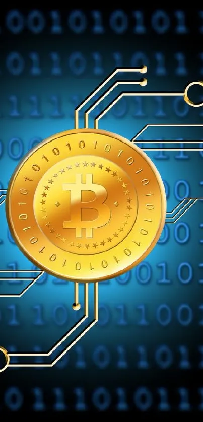 Bitcoin Binary Code Background - free download