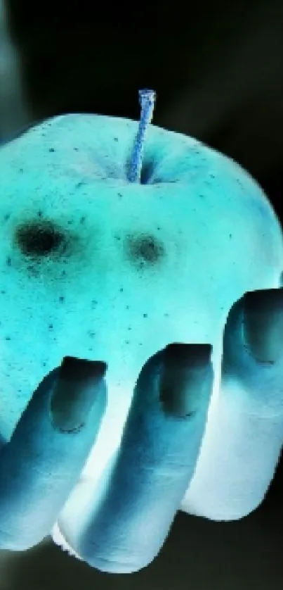 Blue Negativity: Apple Art - free download