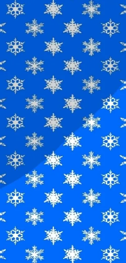 Blue Snowflake Pattern Wallpaper - free download