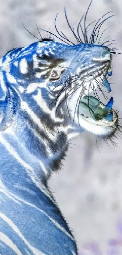 Blue Tiger Negative Art - free download